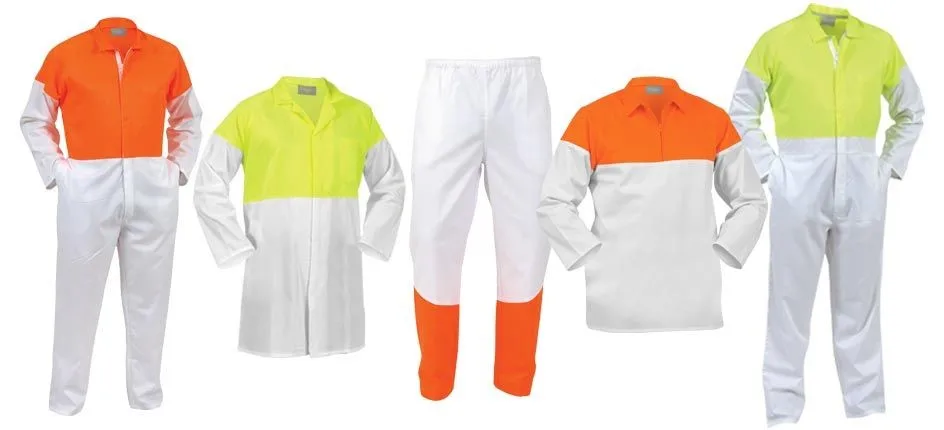 Oil Proof Industrial Uniforms for Food Industry - Unisex Work Coveralls ...