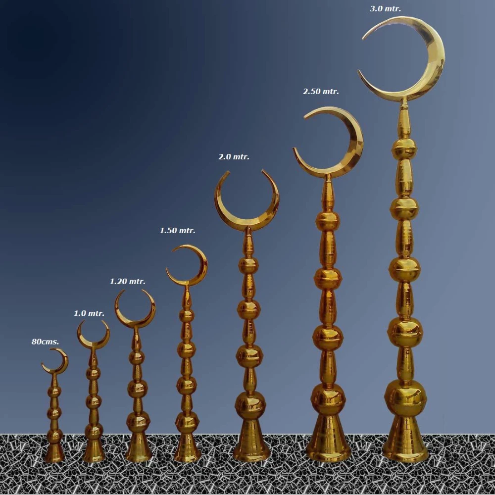 Crescent for Mosque Brass - Design Impex Monaret Hilal