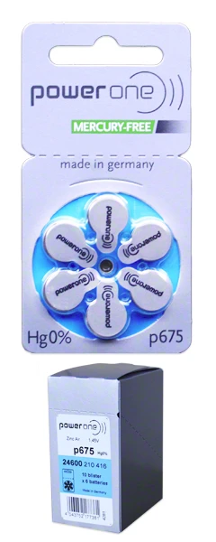 Hearing Aid Batteries Type 675 - Varta Microbattery Power One