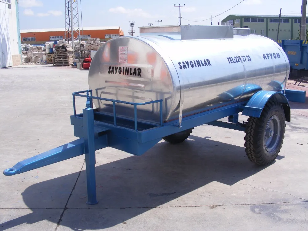 Galvanized Single Axle Tractor Mounted High Efficiency Farm Water Tank ...