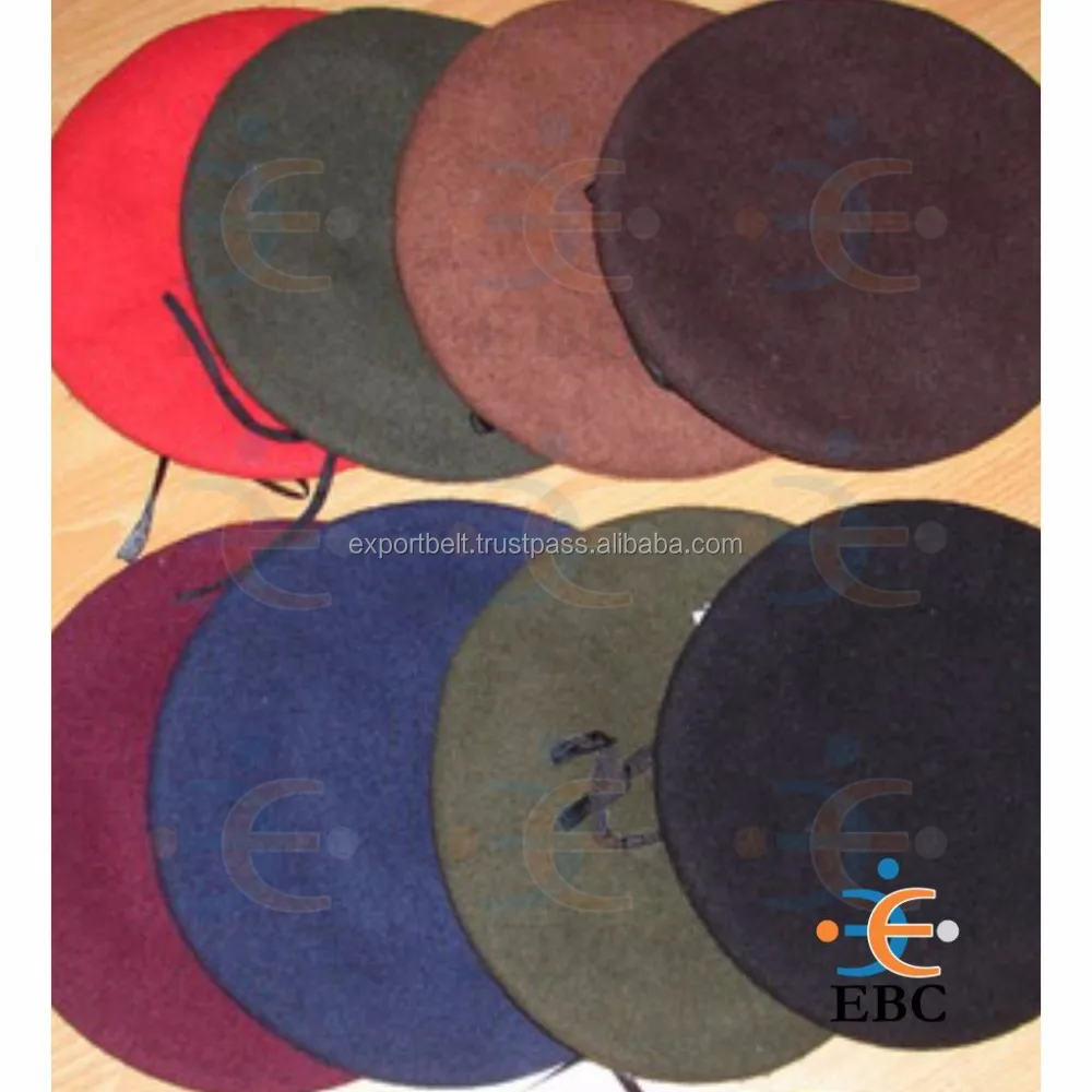 OEM 100% Wool Beret Cap for Men and Women Unisex Printed Headwear with ...