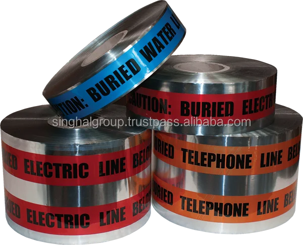Aluminium Foil Detectable Warning Tape| Alibaba.com