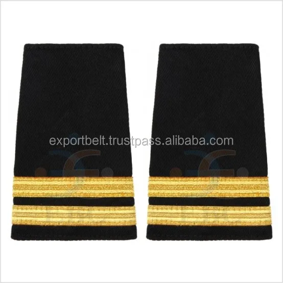 One Bar Epaulets Trainee Pilot 3/8 Wide Stripes Airways French Bullion ...