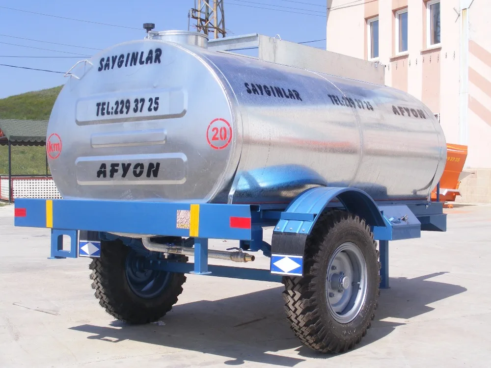 Galvanized Single Axle Tractor Water Tanker 3 Tones Water Bowsers - Buy ...