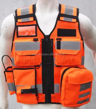 Hi Visibility First Response Orange Search And Rescue Sar Vest - Buy Hi ...