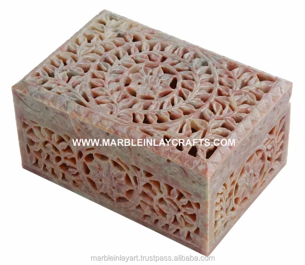Soapstone Carving Trinket Box,Handmade Soapstone Box - Buy Jeweled ...
