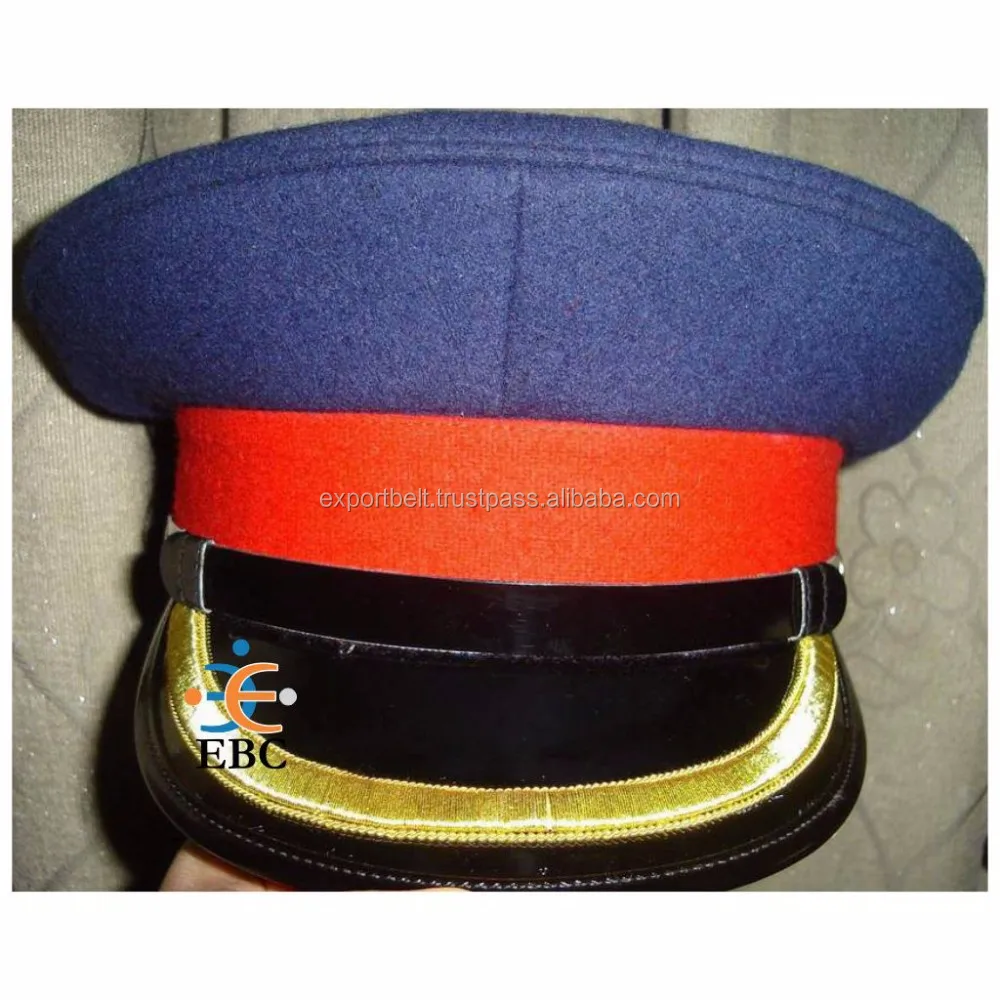 Oem Plain Peak Dress Cap Uniform Head Gear Manufacturers Wholesale Bullion Wire Embroidery Visor ...