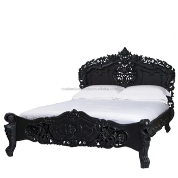Rococo French Black Beds Bedroom Furniture - Buy Beds,Rococo,Bedroom ...