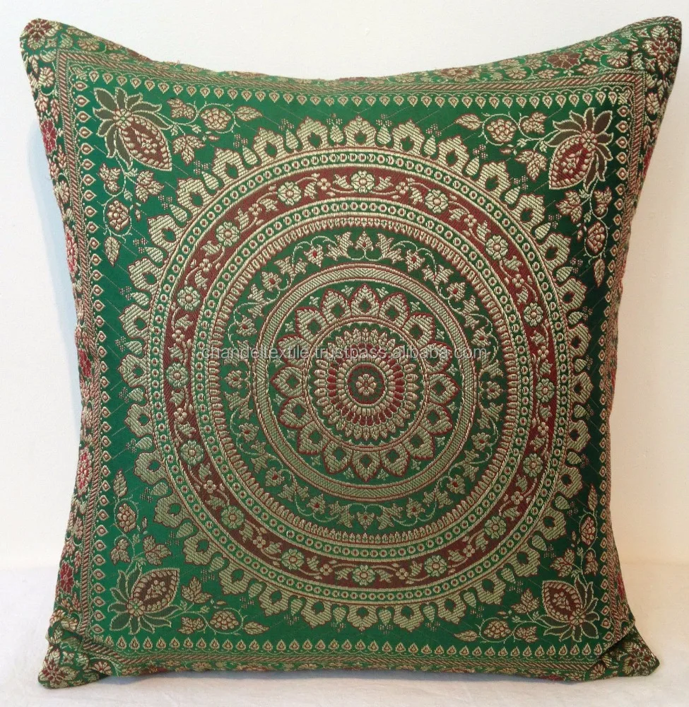 Mandala Cushion Covers Antique Style Banarasi Ethnic Indian 16" 40cm ...