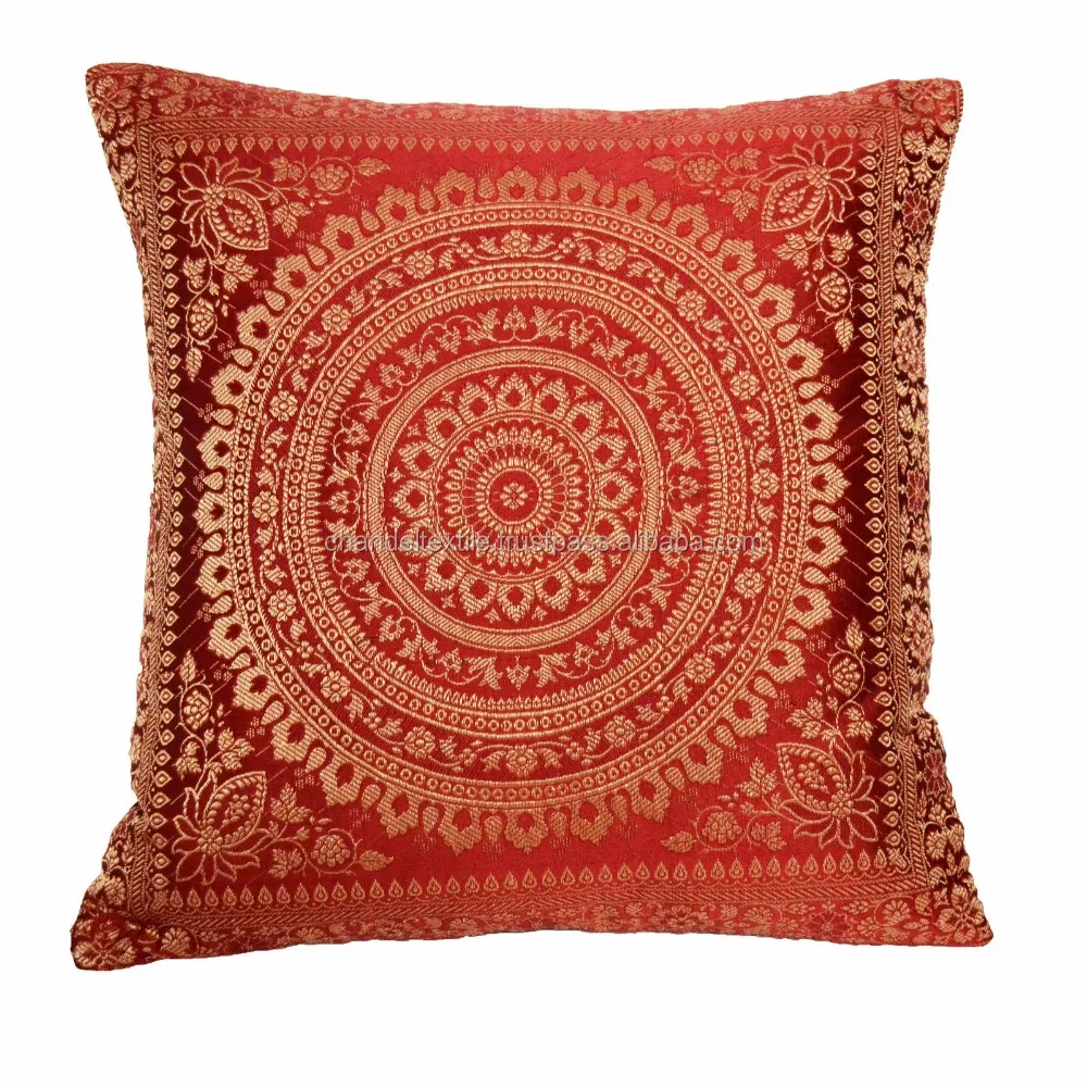 Mandala Cushion Covers Antique Style Banarasi Ethnic Indian 16" 40cm ...