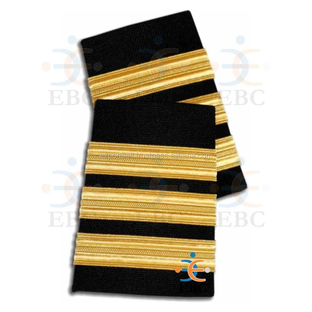High Quality Epaulet 3 Stripe Bars First Officer's Bars Gold Silver ...