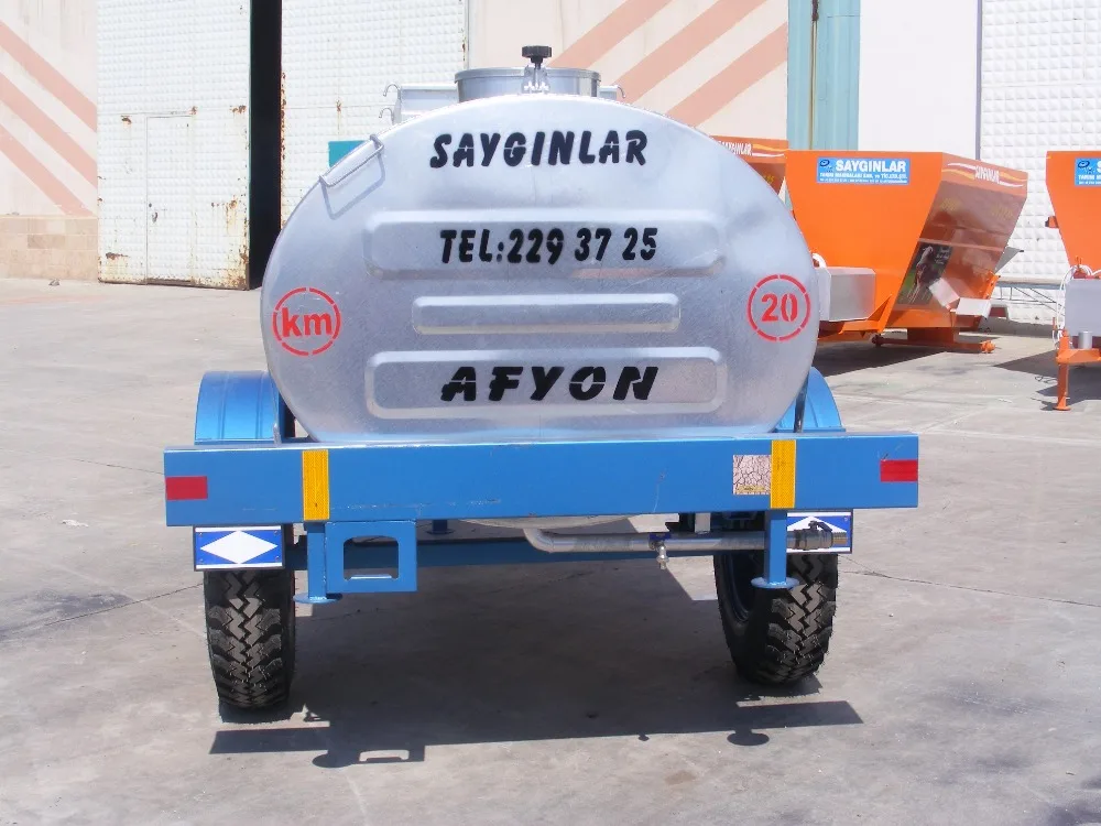 Farm Water Trailer - 3 Tones Galvanized Single Axle Tanker