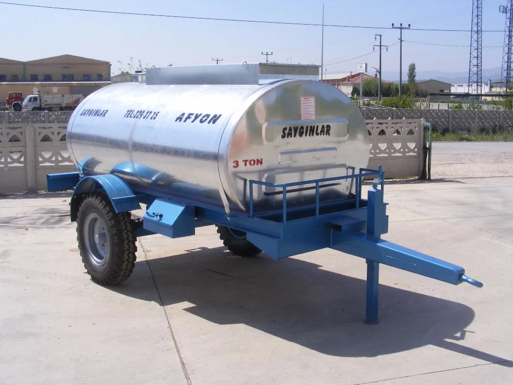 Galvanized Single Axle Tractor Mounted High Efficiency Farm Water Tank ...