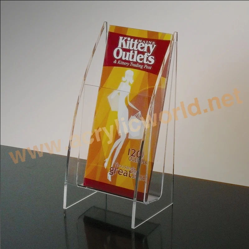 Clear perspex business stationery display stand acrylic brochure stand ...