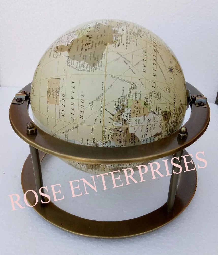 Antique World Globe - Durable and Educational Desk Decoration