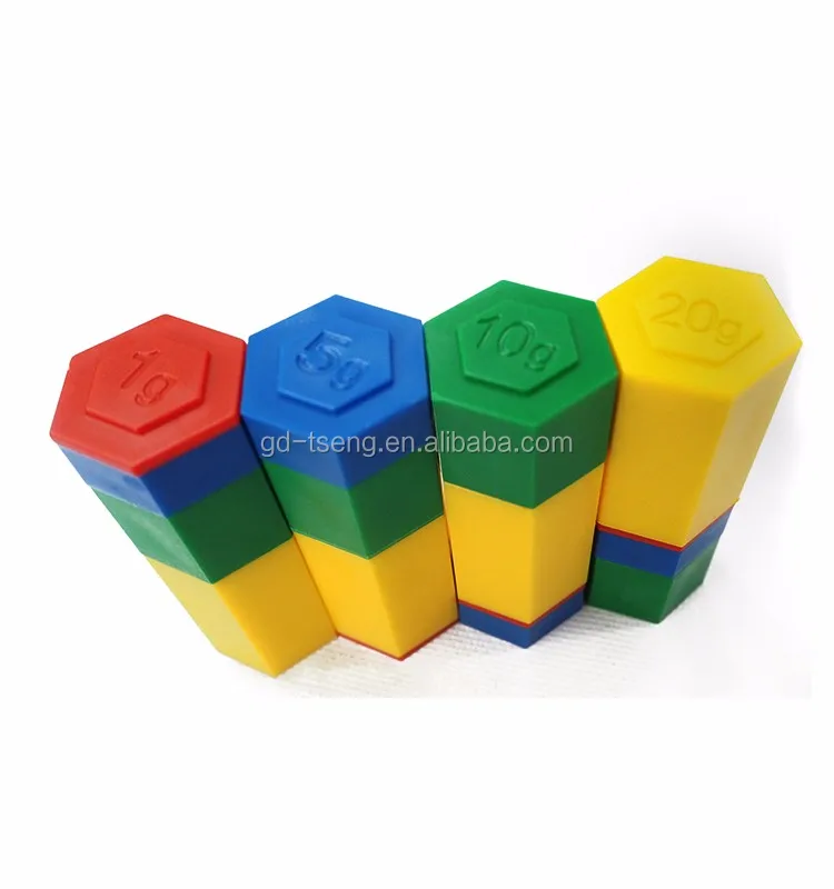 Hexagonal Weights Building Blocks for Scales - Educational DIY Toys