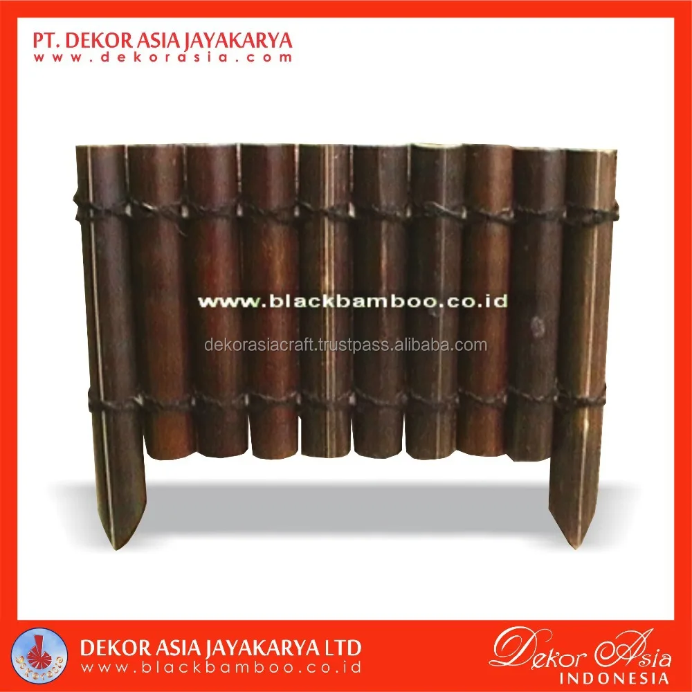 Black Half Bamboo Border / Edging With Stainless Steel,Bamboo Edging ...