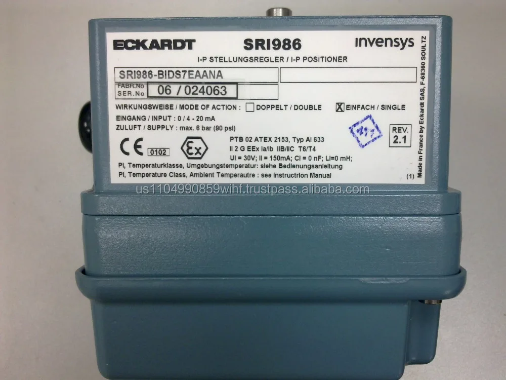 Foxboro-eckardt Positioner Sri986-cidt7eaana - Buy Foxboro Positione Rsri986-cidt7eaana,Eckardt ...