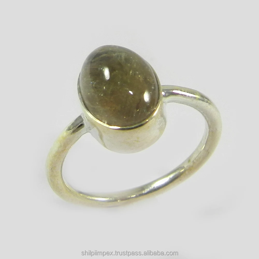 Rosie Grey Color Tourmaline 925 Sterling Silver Oval Shape Gemstone ...