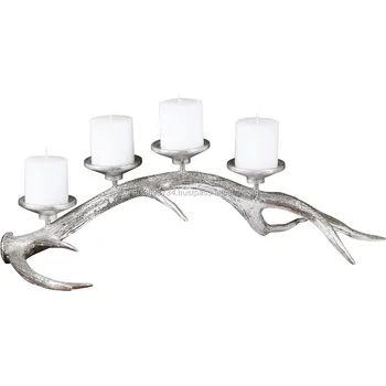Silver Stag Vintage Antler Candelabra In Aluminium Material - Buy ...