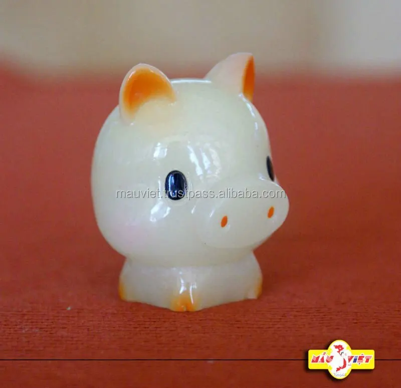 Stylish Polyresin Luminous Pig Figurine Home Decor and Gift Quality ...