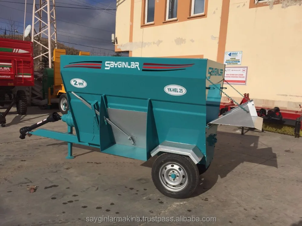 Cattle Feed Mixer Trucks Horizontal Auger Tractor Pto Powered 2m3 ...