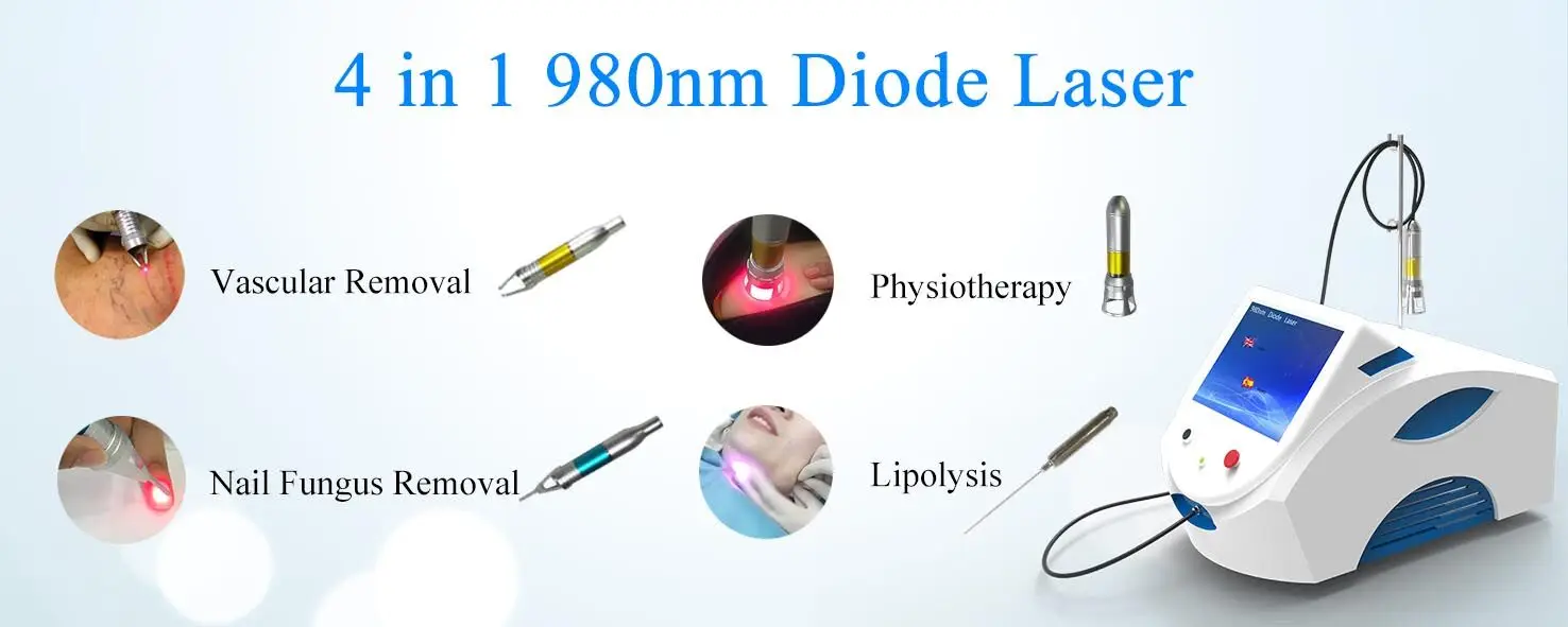 Portable Varicose Vein Removal 980nm Laser Treatment Machine Spider ...