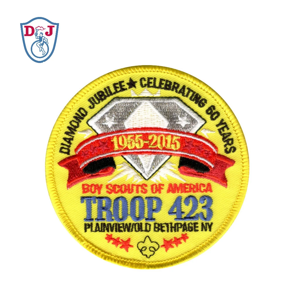 Custom Embroidered Boyscouts Girl Scouts Badge Scouts Patches Button Loop For Uniform - Buy ...