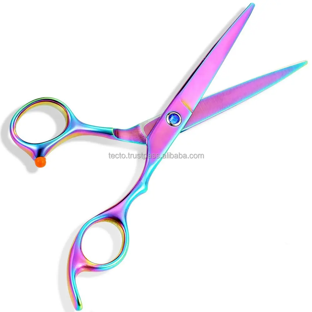 Hot Sale Professional Hair Scissors Rainbow Multicolored Stainless ...