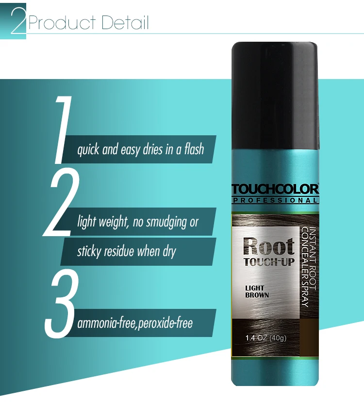 Touchcolor Hair Spray - Temporary Gray Cover Solutions