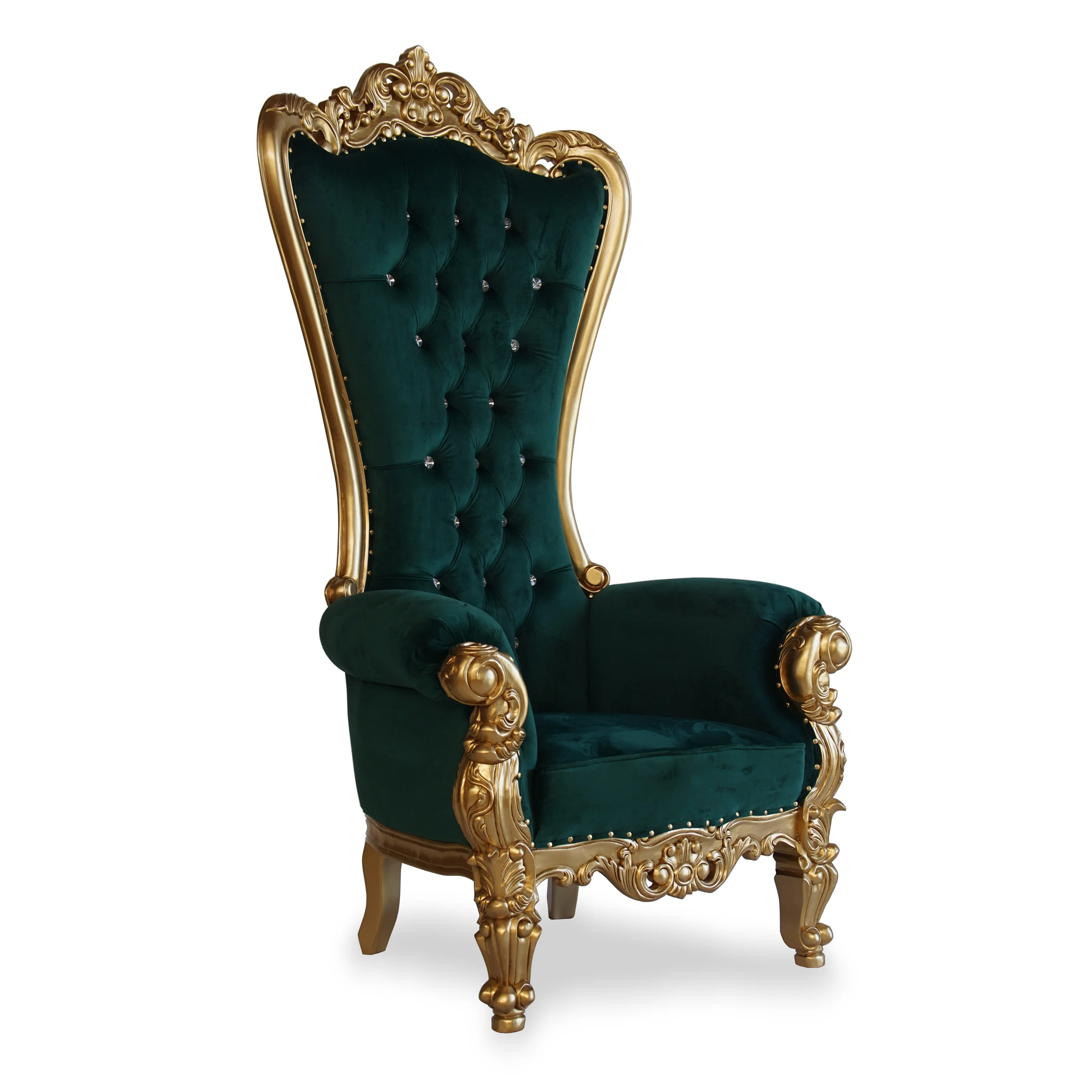 Luxury Green Throne Chairs - Perfect for Weddings & Events