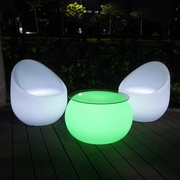LED Round Cocktail Table - Modern, Rechargeable & Versatile