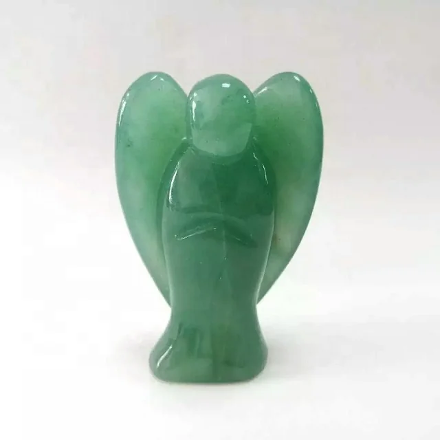 Amethyst Crystal Angel Figurine Natural Gemstone Hand Carved Pocket ...