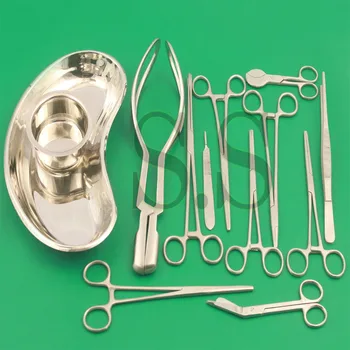 Basic Normal Delivery Instruments Set 16 Pieces Gynecology Delivery Set ...