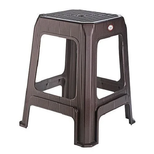 Durable 18 Inch Square Plastic Stool - Heavy Duty & Stylish