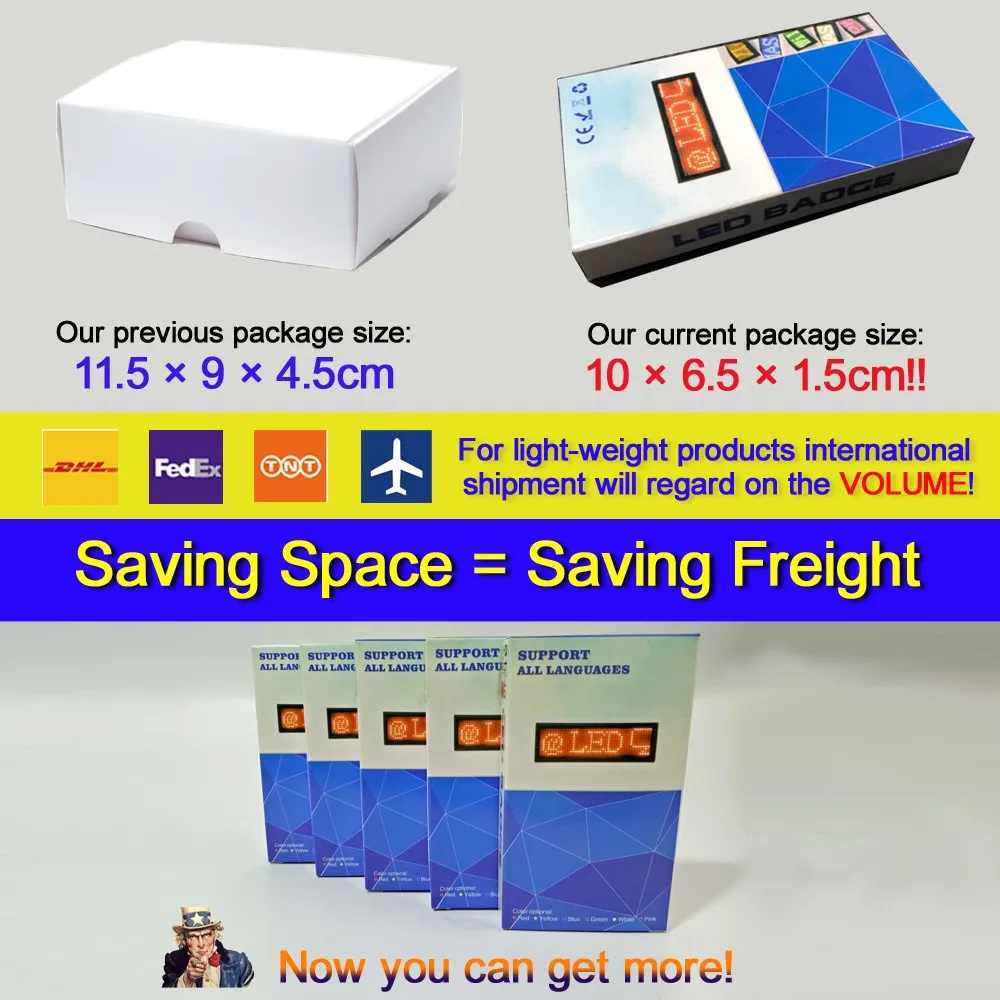 Rechargeable Mini Led Display Sign Panel Multi-language Programmable ...