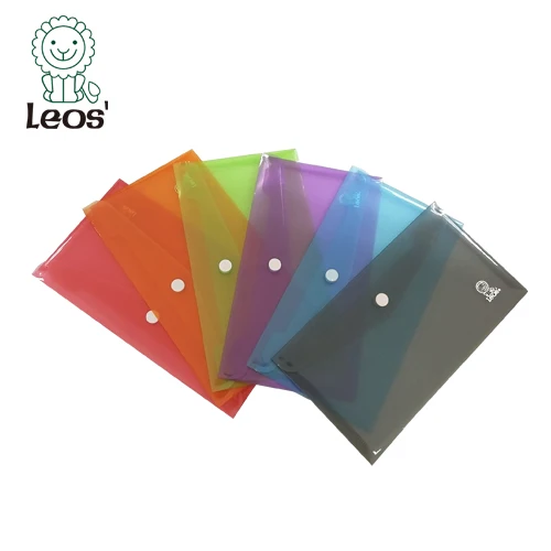 Colored Transparent A4 Size Document Pocket Folder Custom Envelope File ...