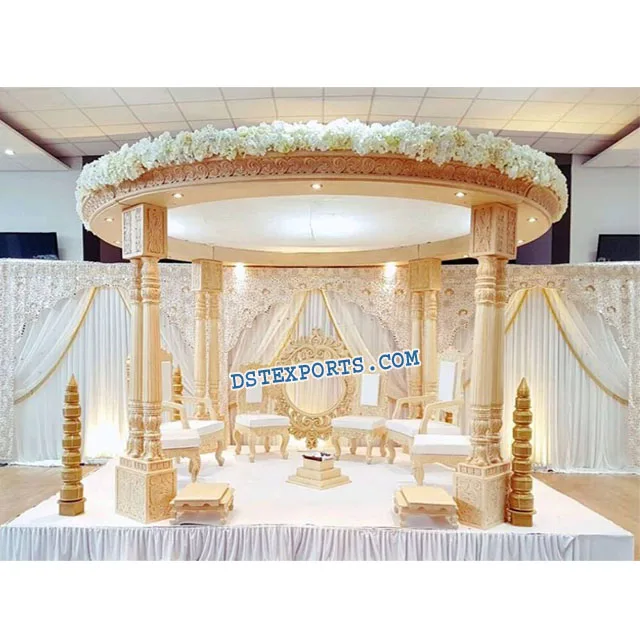Mandap De Fibra De Aspecto De Madera Para Boda India,Diseño De ...