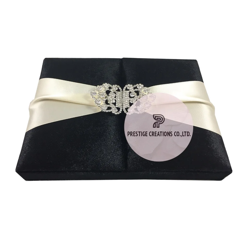 豪华装饰黑色天鹅绒婚礼盒子 - Buy 天鹅绒盒子,豪华婚礼邀请盒,天鹅绒婚礼盒子 Product on Alibaba.com