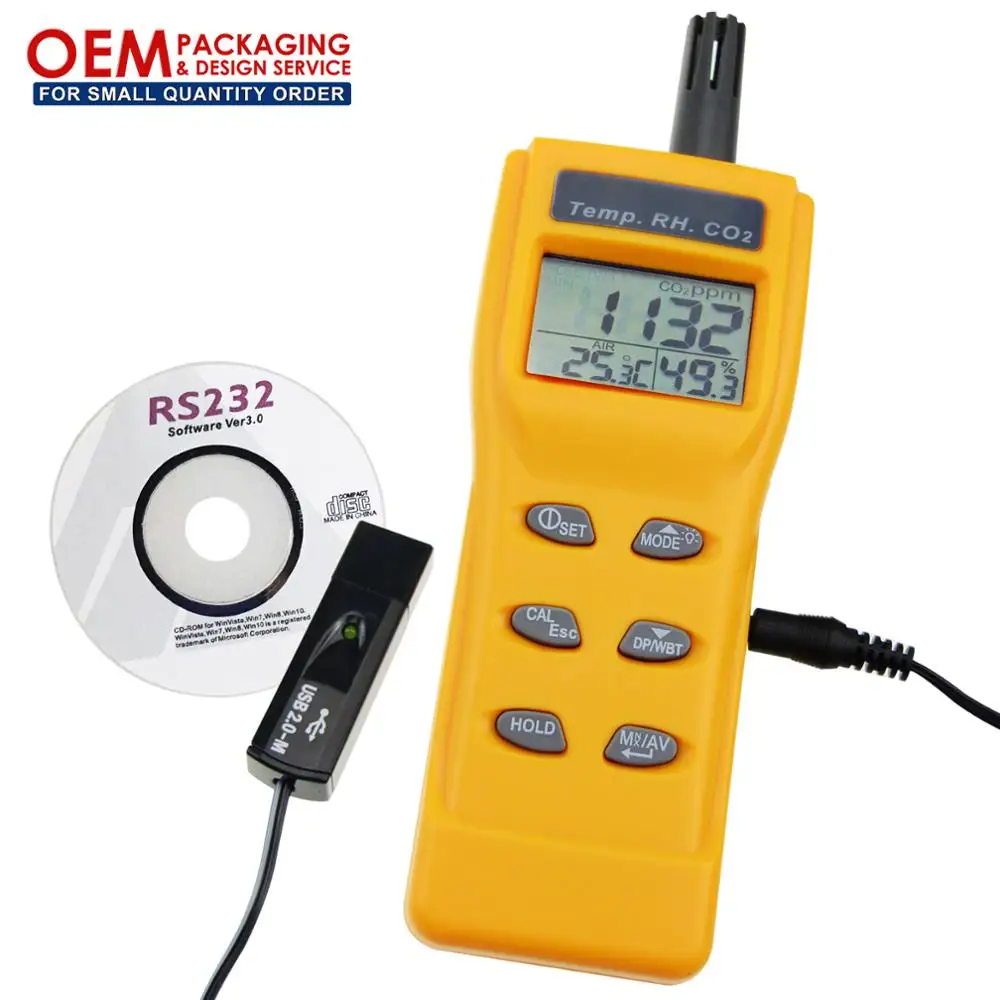 Portable Indoor Air Quality Temperature/dew Point 0~9999ppm Co2,Rh ...
