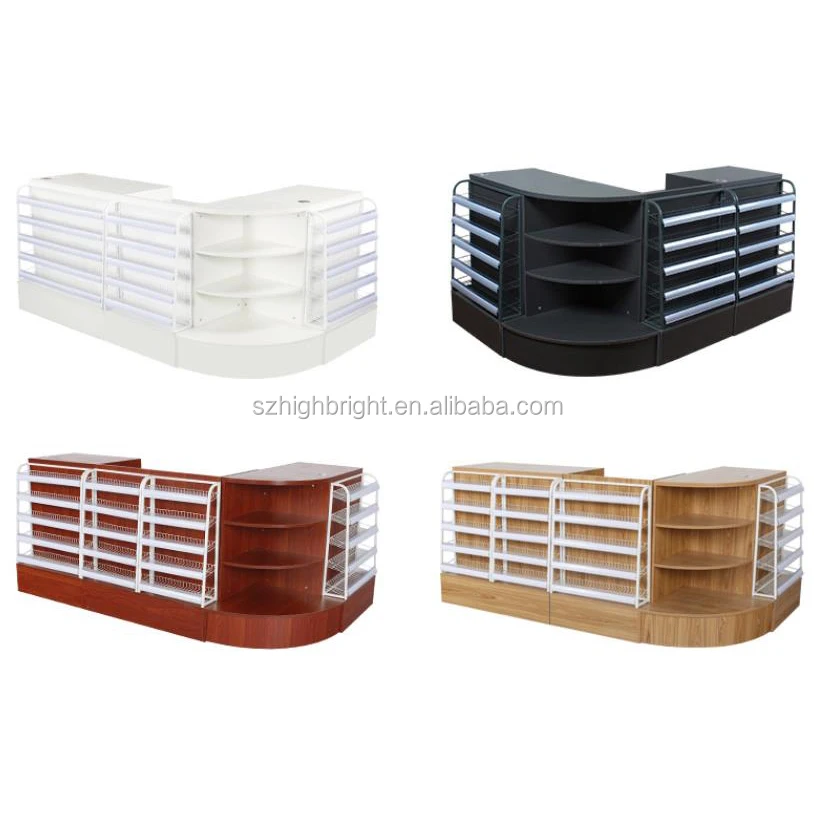 Highbright Checkout Counter - Wood and Metal Cash Register