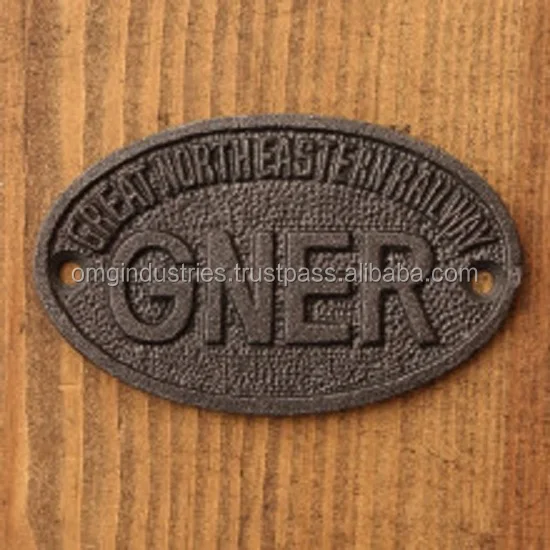 OMG Industries Cast Iron Name Plate Plaque - Custom Engraved