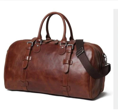 Genuine Leather extra large weekend Duffel Bags Large Capacity Travel ...