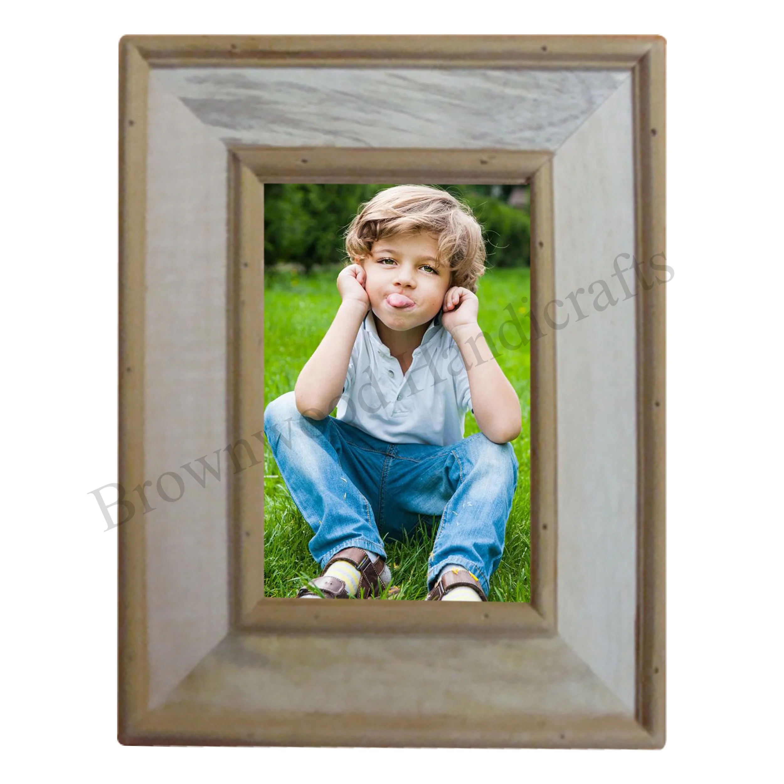 Premium Wooden Handmade Photo Frame Simple Design Natural Wood Color ...