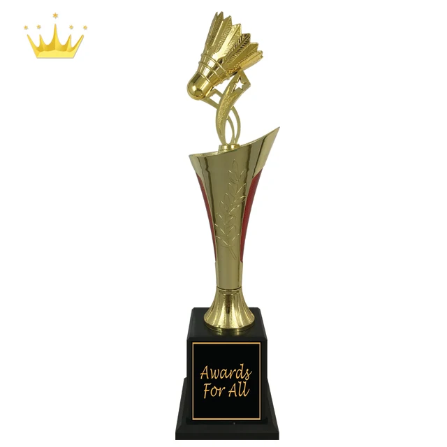 Cheap Plastic Badminton Sports Trophies with Elegant Design