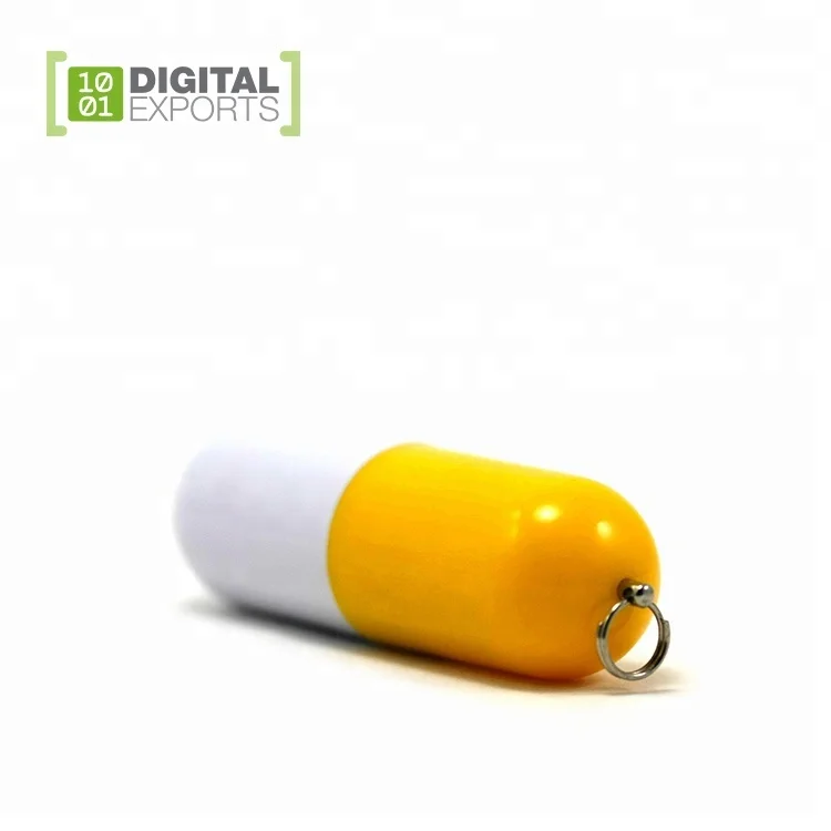 Custom logo mini size USB flash drive, 64 pendrive, pill shape usb ...