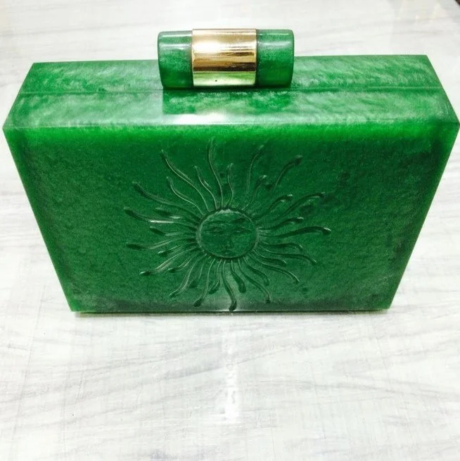 Shop Our Green Resin Handmade Purse & Resin Bags Collection