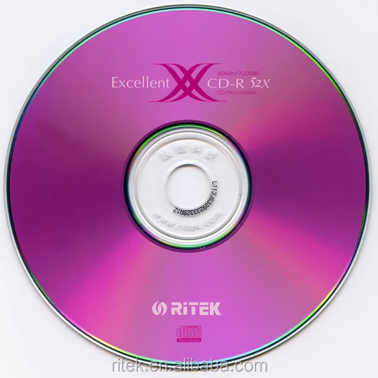 RITEK High Quality Blank CD-R - 4.7GB, 52X Recording Speed
