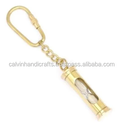 Nautical Antique Stylish Brass Sand Timer Key Chain Karin by Calvin ...