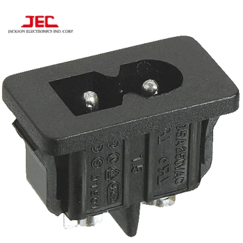 Jec Taiwan Iec60320 C8 Power Ac Inlet 2 Pin Socket Plug Connector - Buy ...